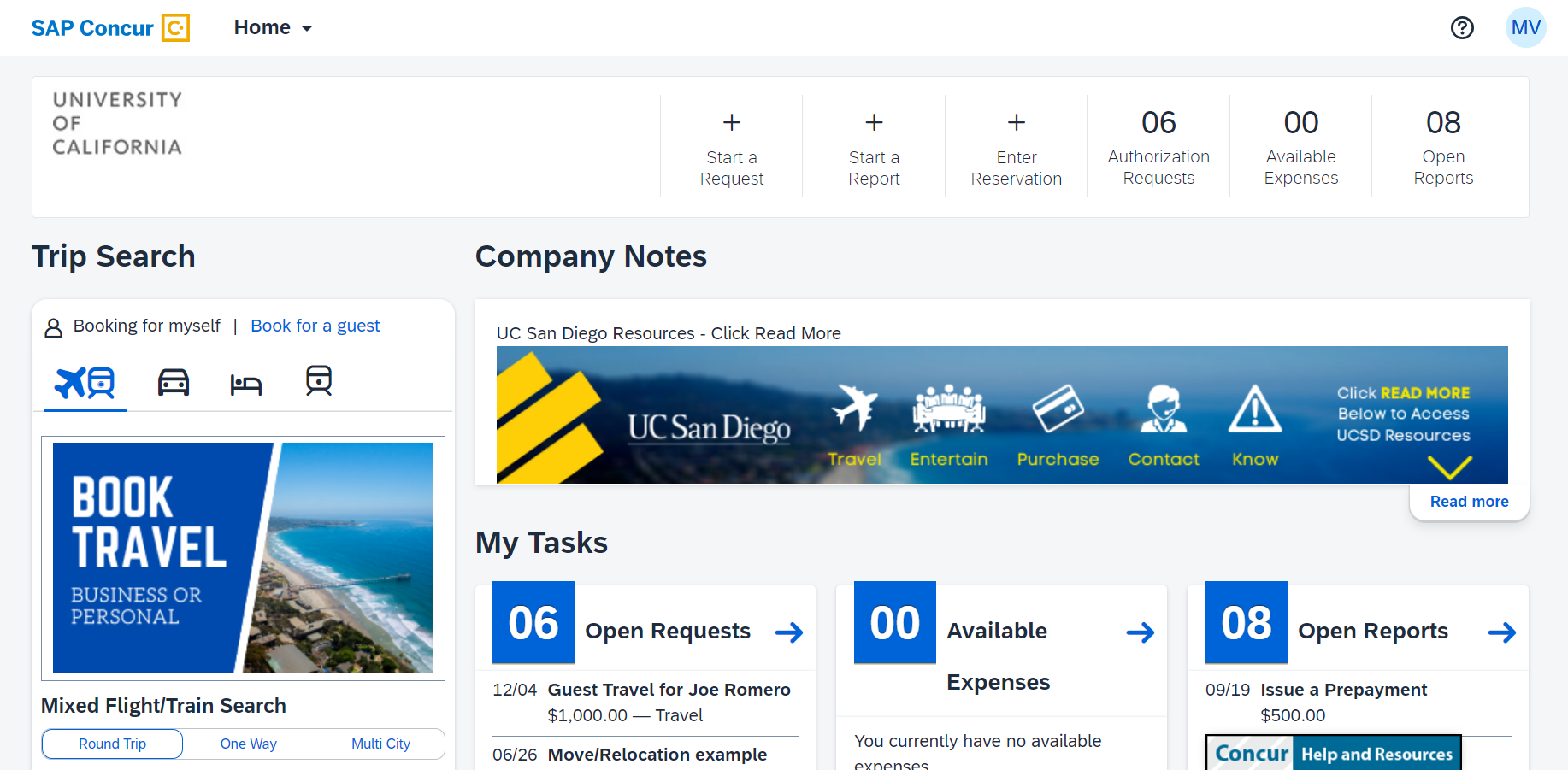 Budget & Finance Knowledge Base - How to log into Concur - Budget & Finance