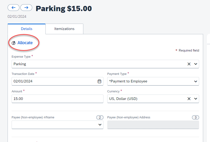 Budget & Finance Knowledge Base - How to Allocate Expenses in Concur ...