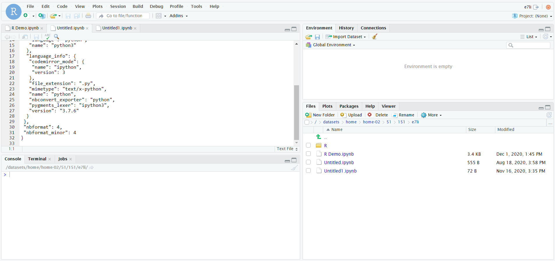 IT Services - Using R and RStudio in Datahub/DSMLP - Information Technology