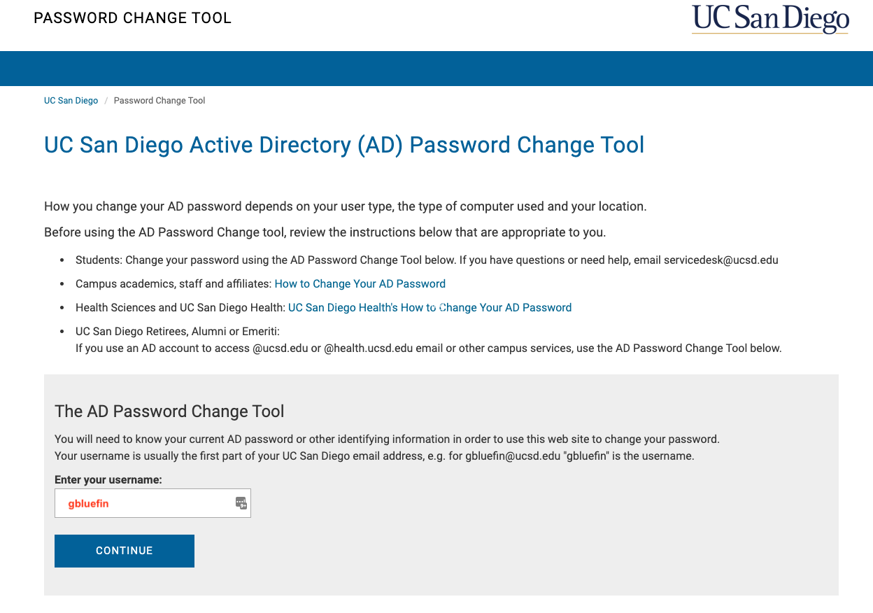 IT Services - Reset your Active Directory (AD) Password - Information ...